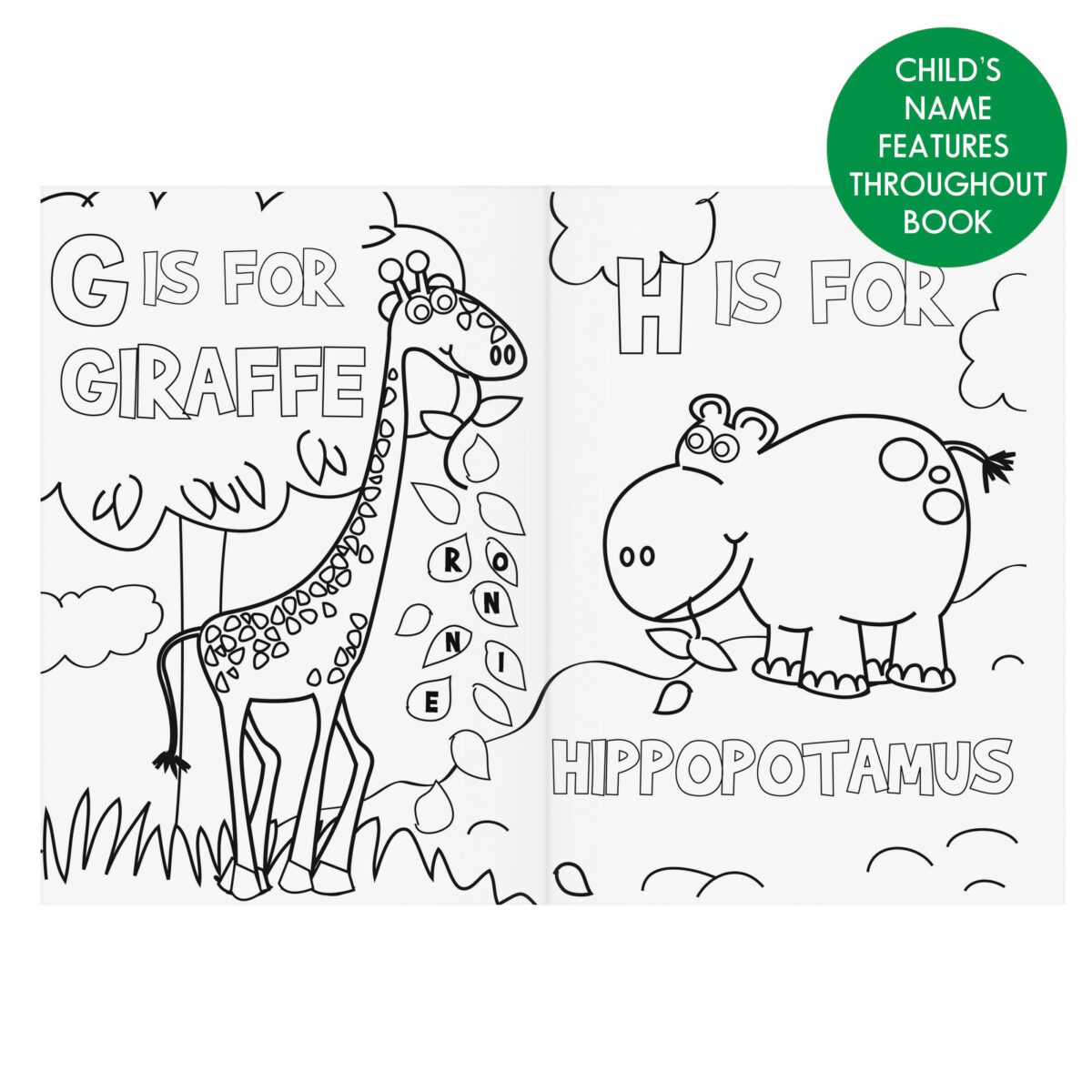 Personalised Zoo Colouring Book - ForYou.ie
