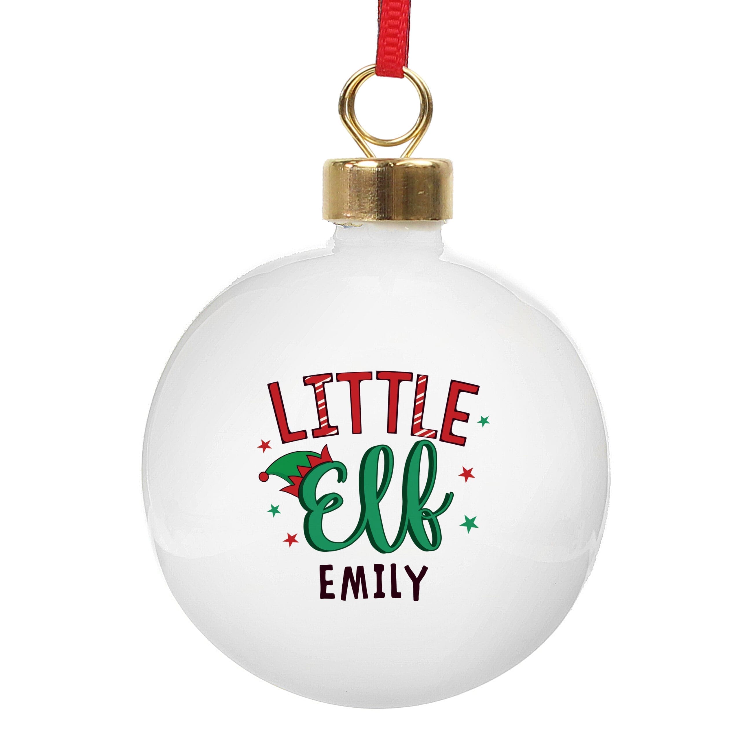 Personalised Little Elf Bauble - ForYou.ie