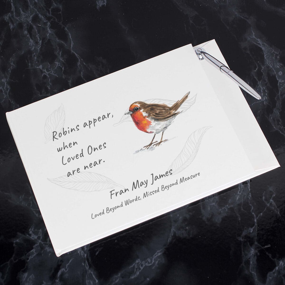 Personalised Robins Appear Guest Book - ForYou.ie