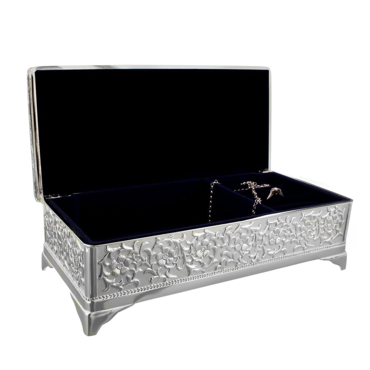 Personalised Antique Silver Plated Jewellery Box - ForYou.ie