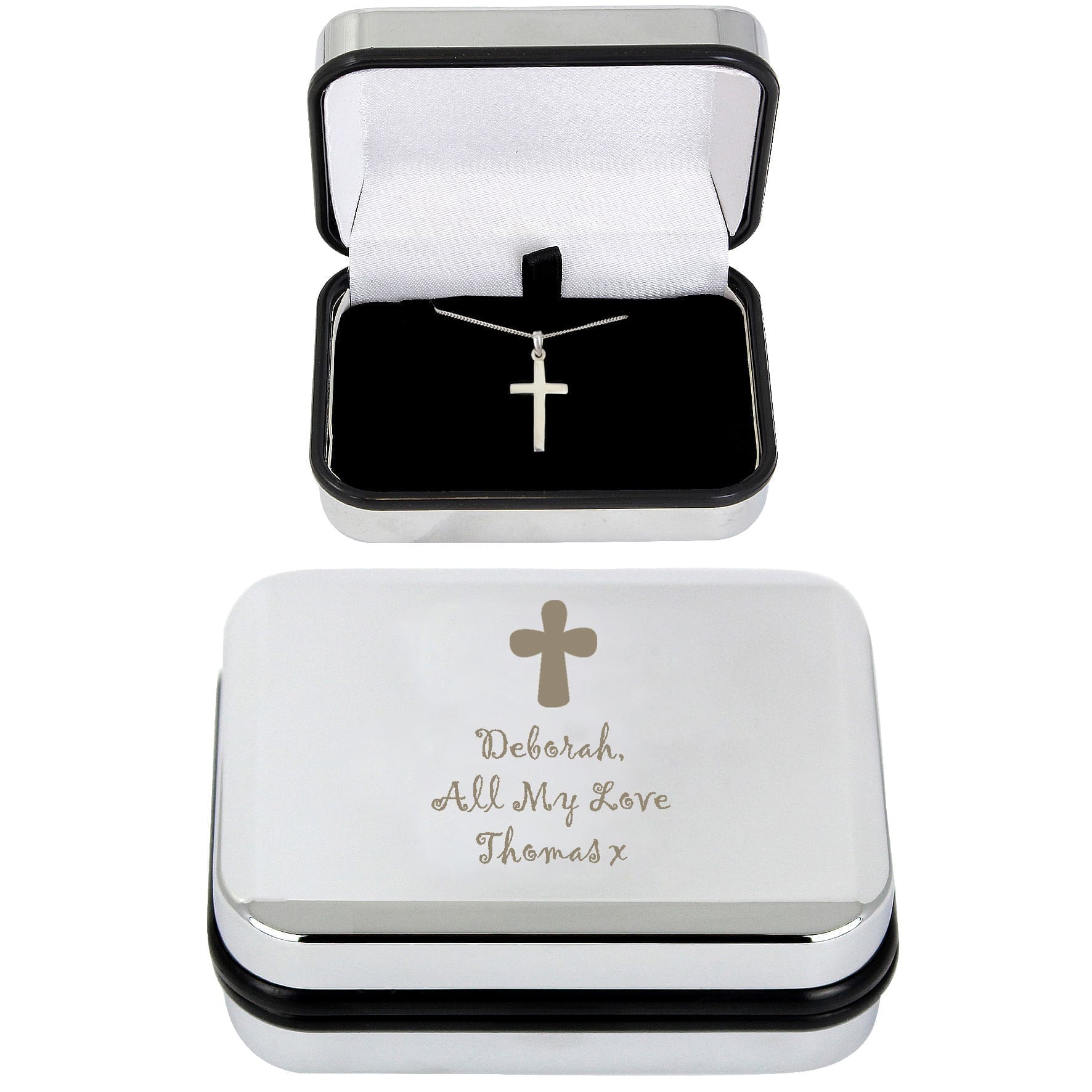 Personalised Gold Cross Trinket Box - Ideal For Rosary Beads - ForYou.ie