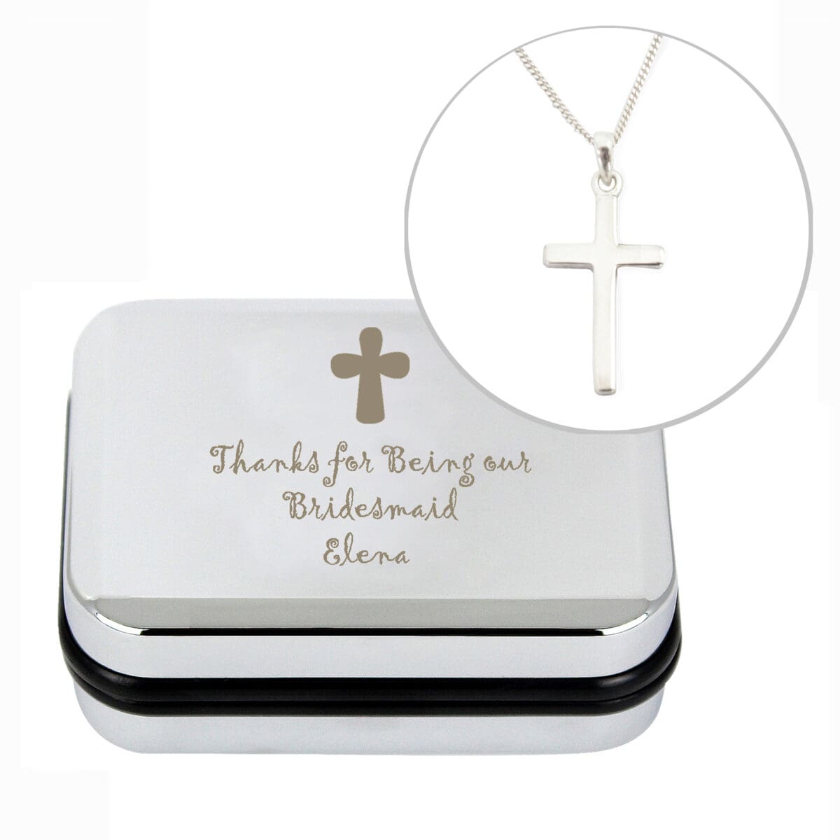 Personalised Gold Cross Trinket Box - Ideal For Rosary Beads - ForYou.ie