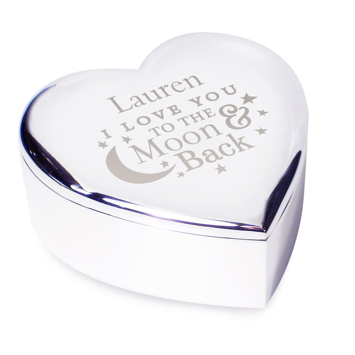 Personalised To the Moon and Back... Heart Trinket Box - ForYou.ie