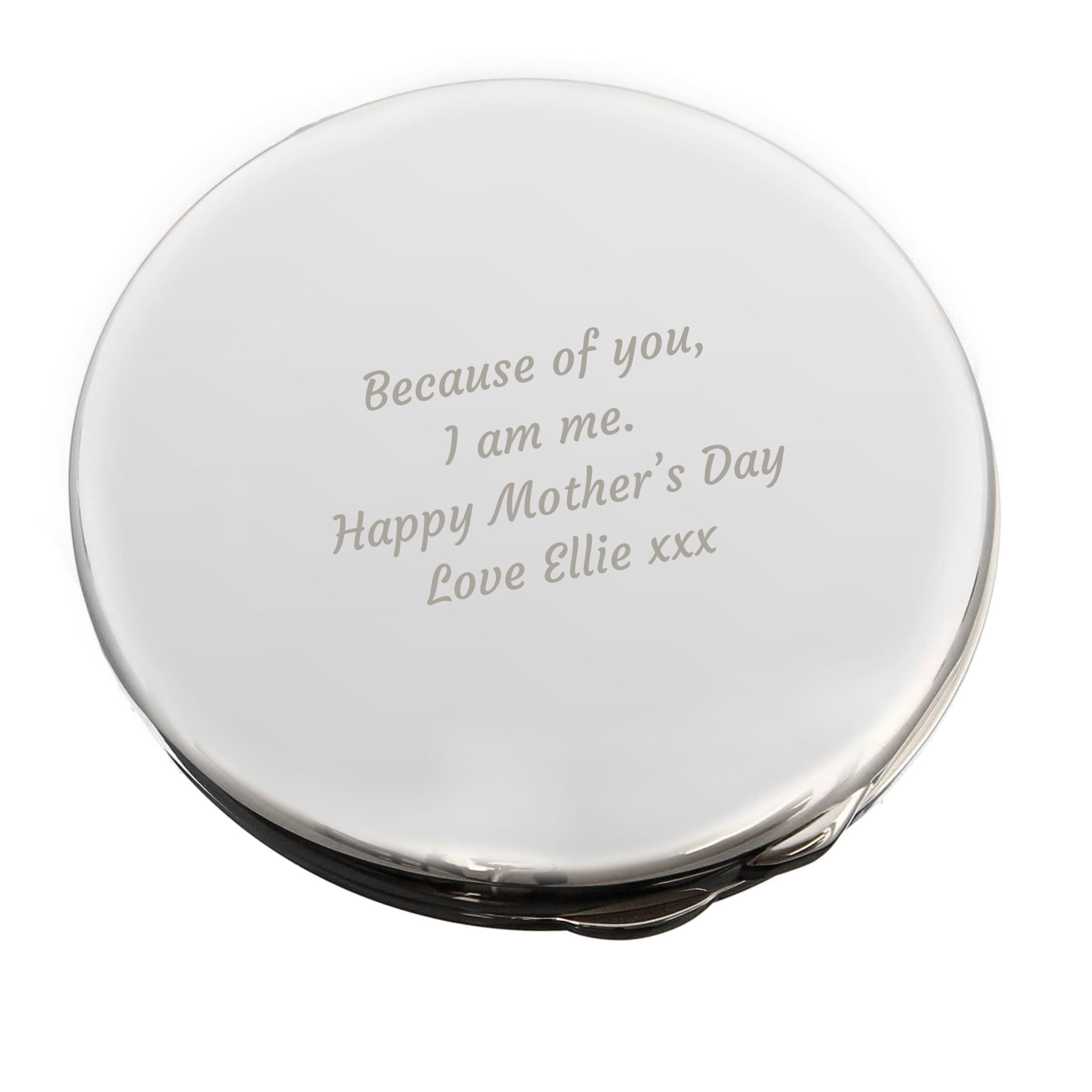 Personalised Any Message Compact Mirror - ForYou.ie