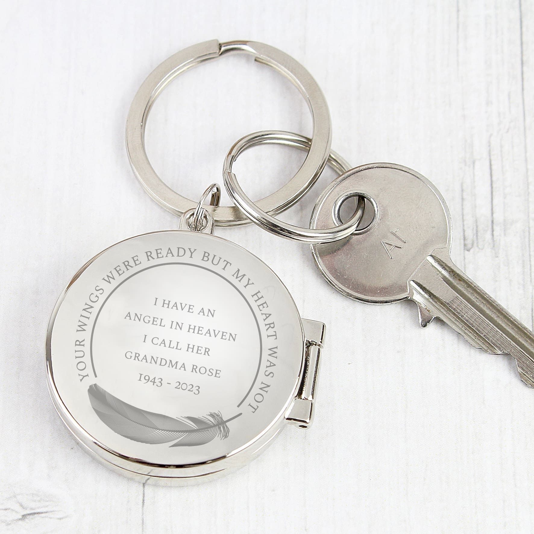 Personalised In Loving Memory Round Photo Keyring - ForYou.ie