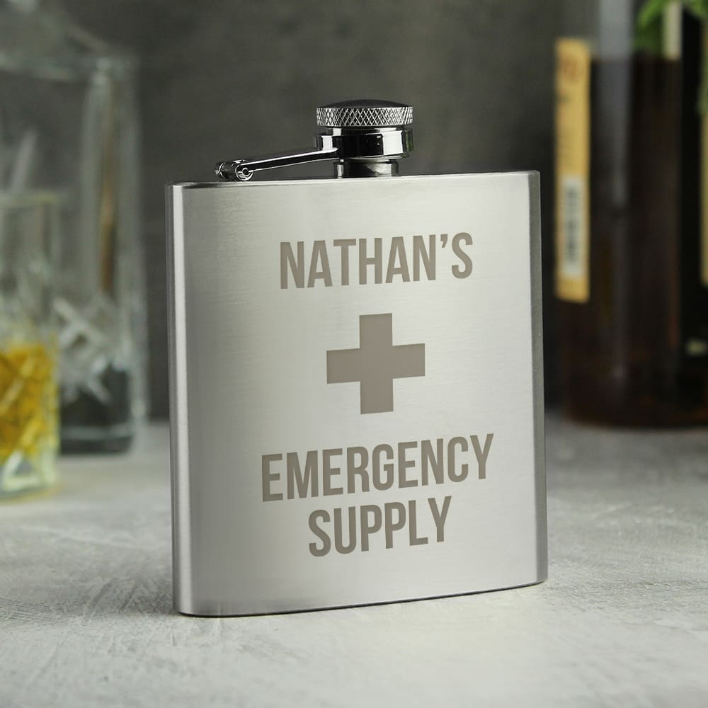 Personalised Emergency Supply Hip Flask - ForYou.ie