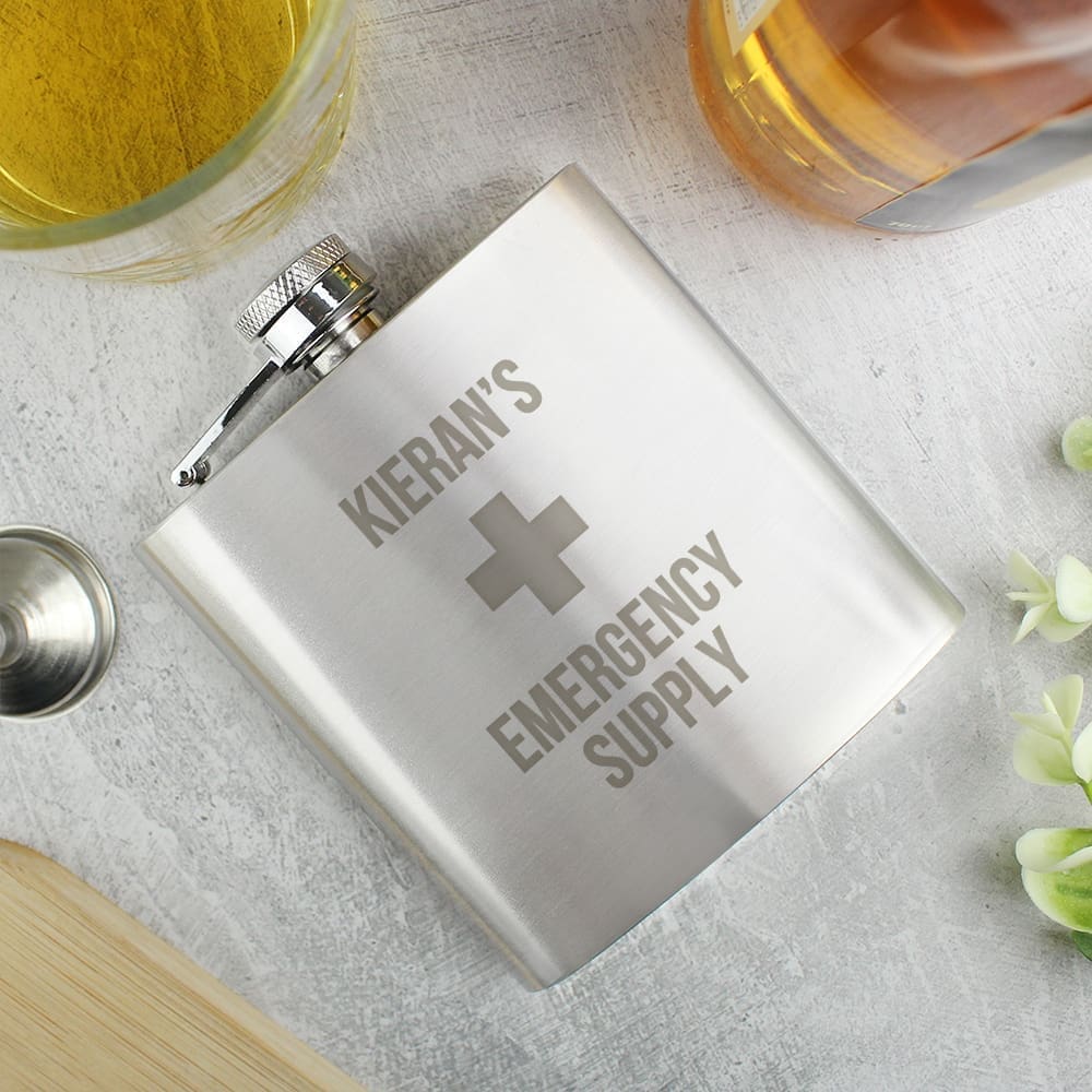 Personalised Emergency Supply Hip Flask - ForYou.ie
