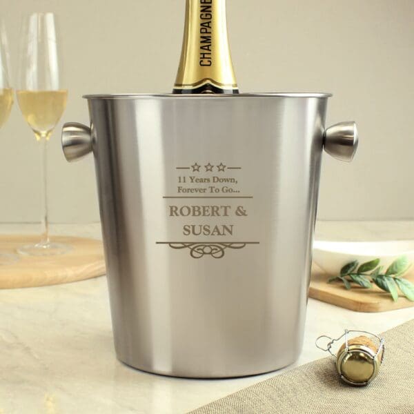 Personalised Decorative Stainless Steel Ice Bucket - ForYou.ie