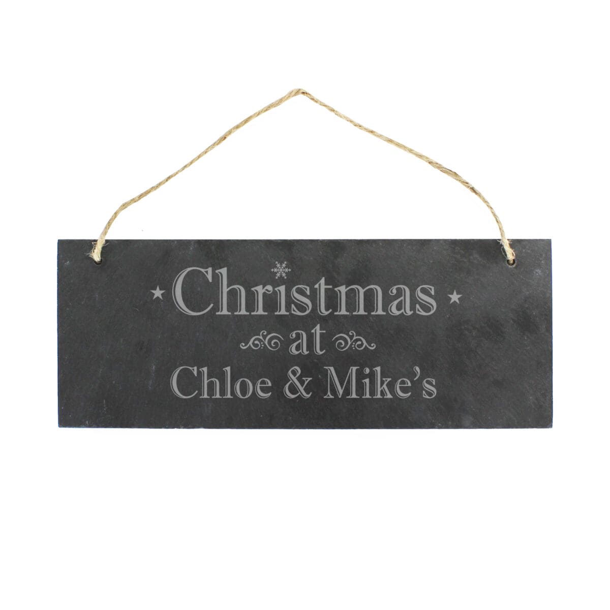 Personalised Christmas Hanging Slate Plaque - ForYou.ie