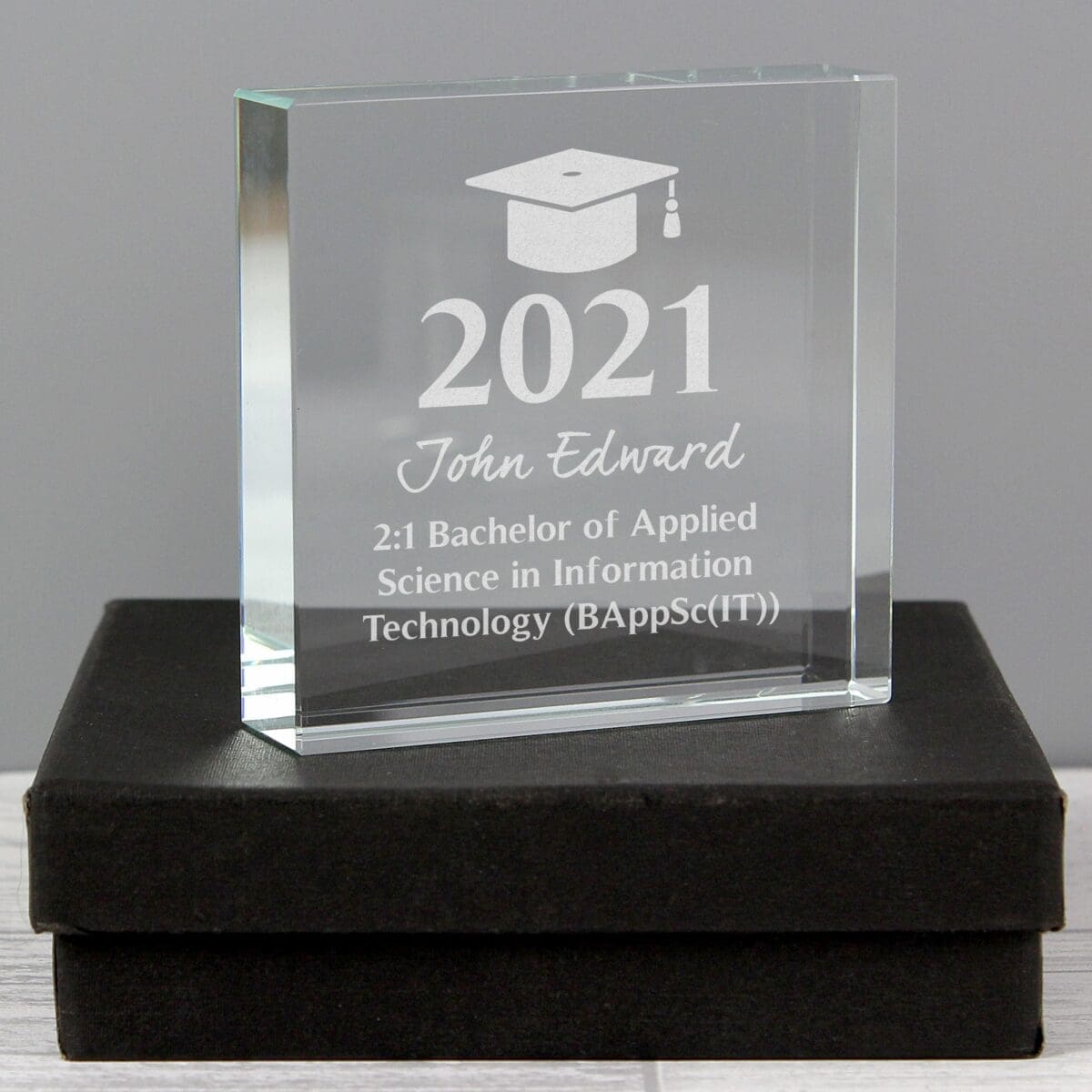 Personalised Graduation Crystal Token - ForYou.ie