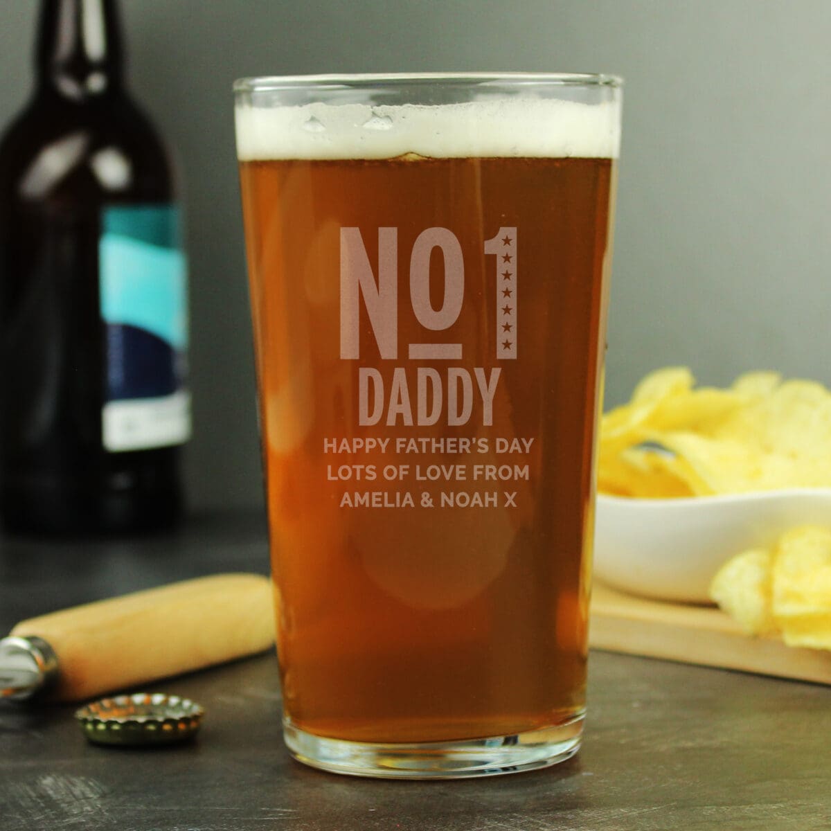 Personalised No. 1 Pint Glass - ForYou.ie