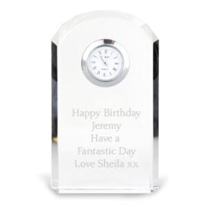 Personalised Crystal Clock - ForYou.ie
