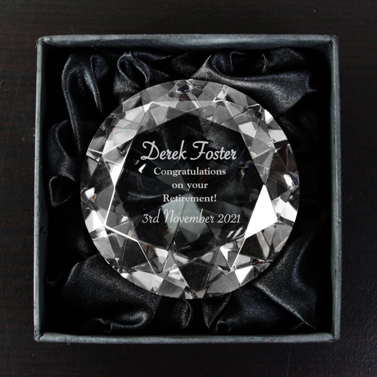Personalised Occasion Diamond Paperweight - ForYou.ie