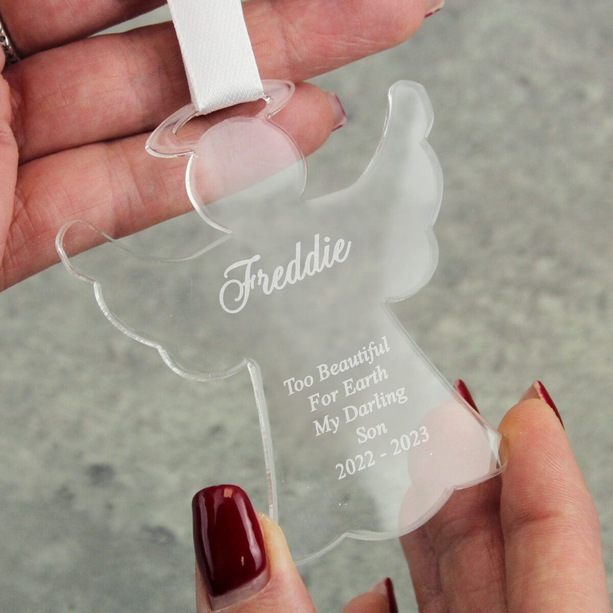 Personalised Acrylic Angel Decoration - ForYou.ie