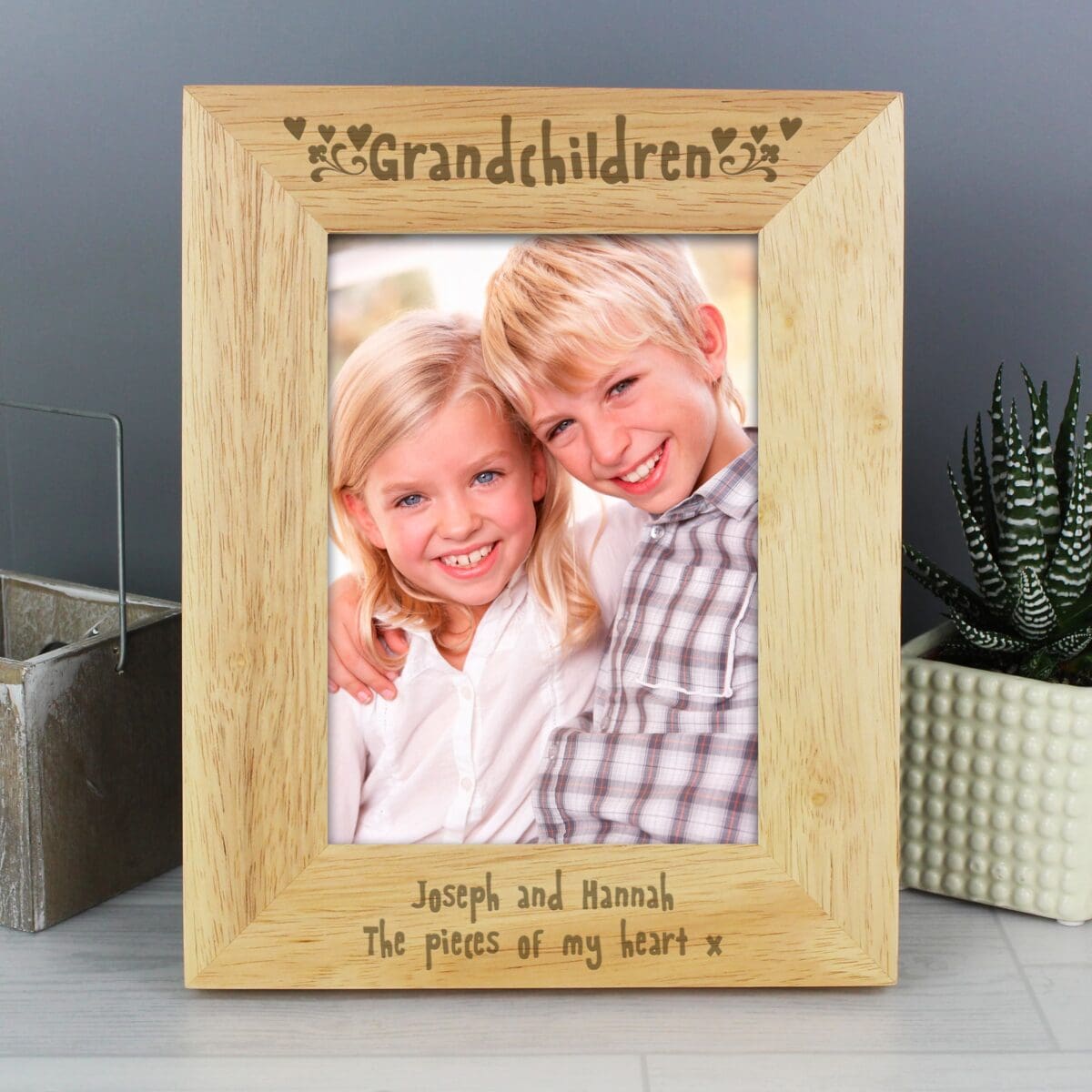 Personalised Grandchildren 5x7 Wooden Photo Frame - ForYou.ie