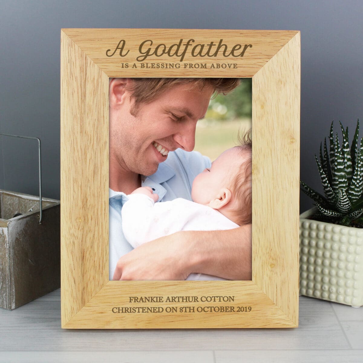 Personalised Godfather 5x7 Wooden Photo Frame - ForYou.ie