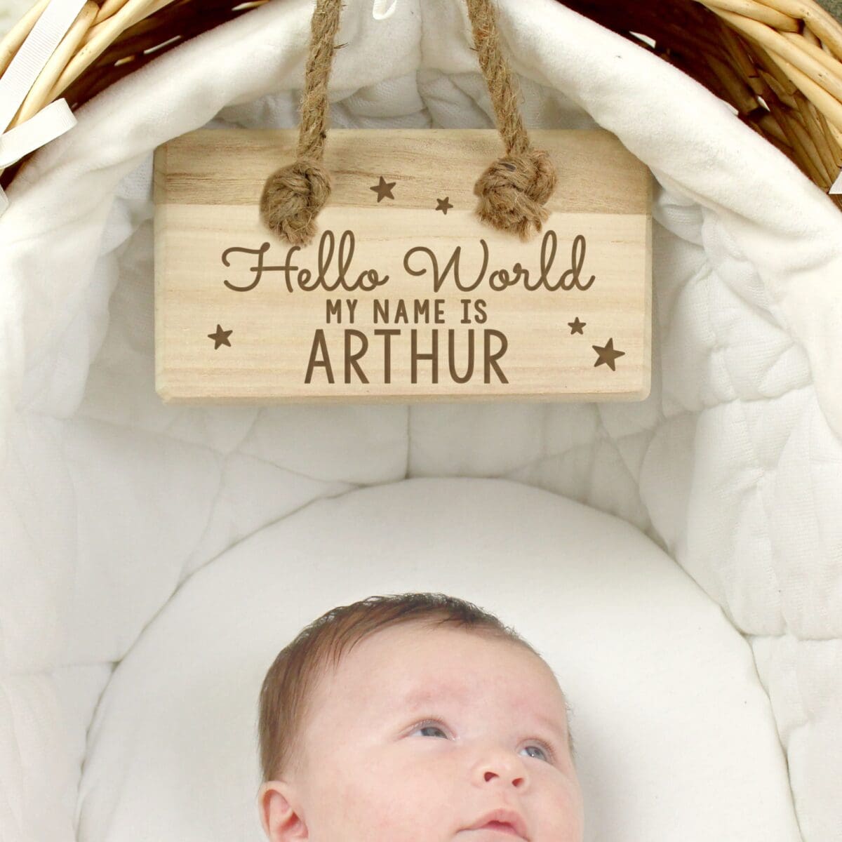 Personalised Hello World Wooden Sign - ForYou.ie