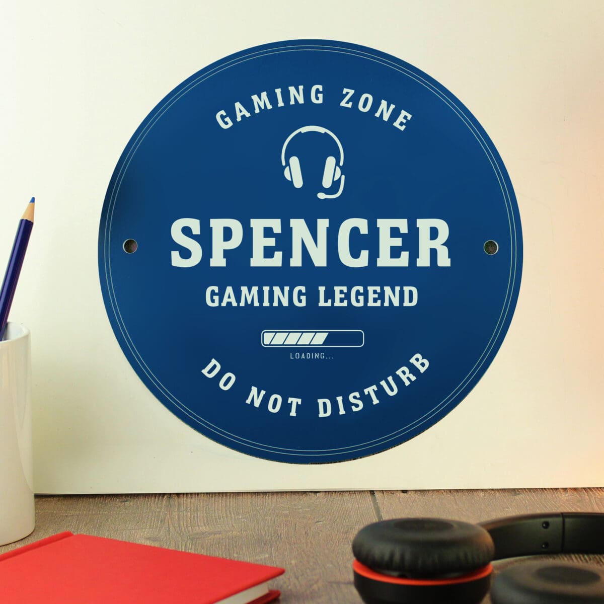 Personalised Gaming Blue Plaque - ForYou.ie