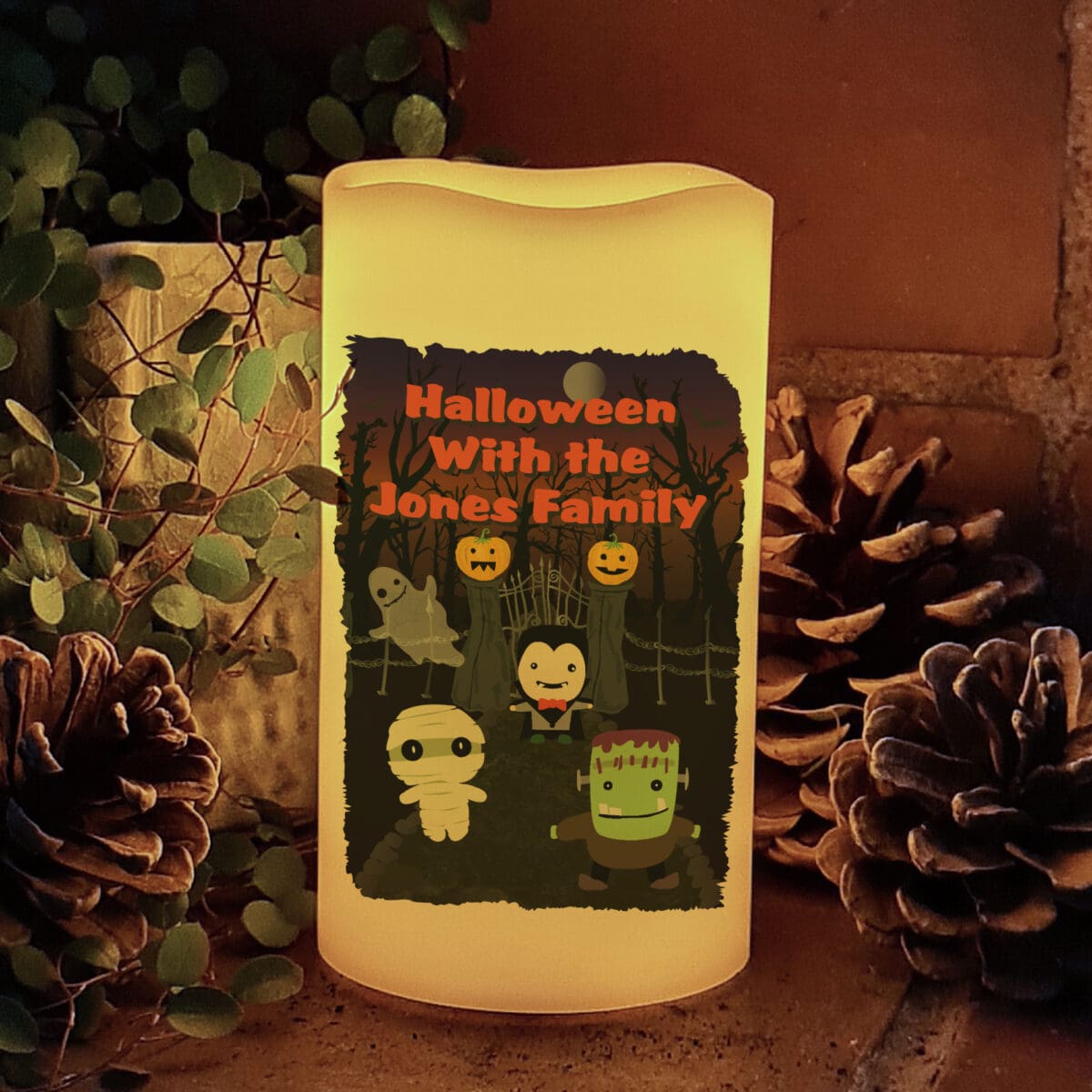 Personalised Halloween LED Candle - ForYou.ie