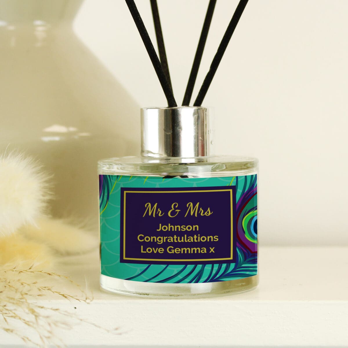 Personalised Peacock Reed Diffuser - ForYou.ie