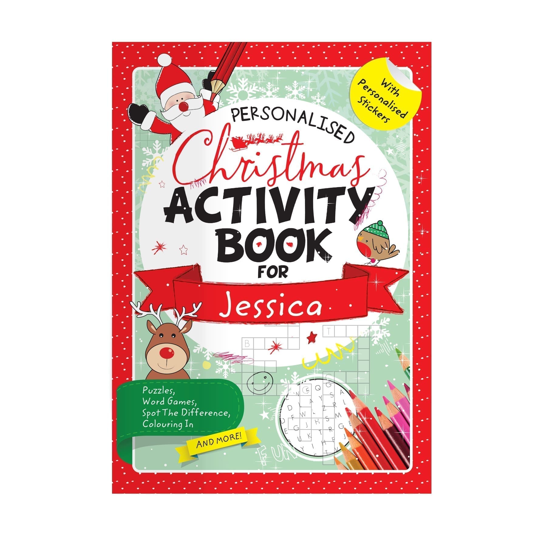 Personalised Christmas Activity Book with Stickers - ForYou.ie