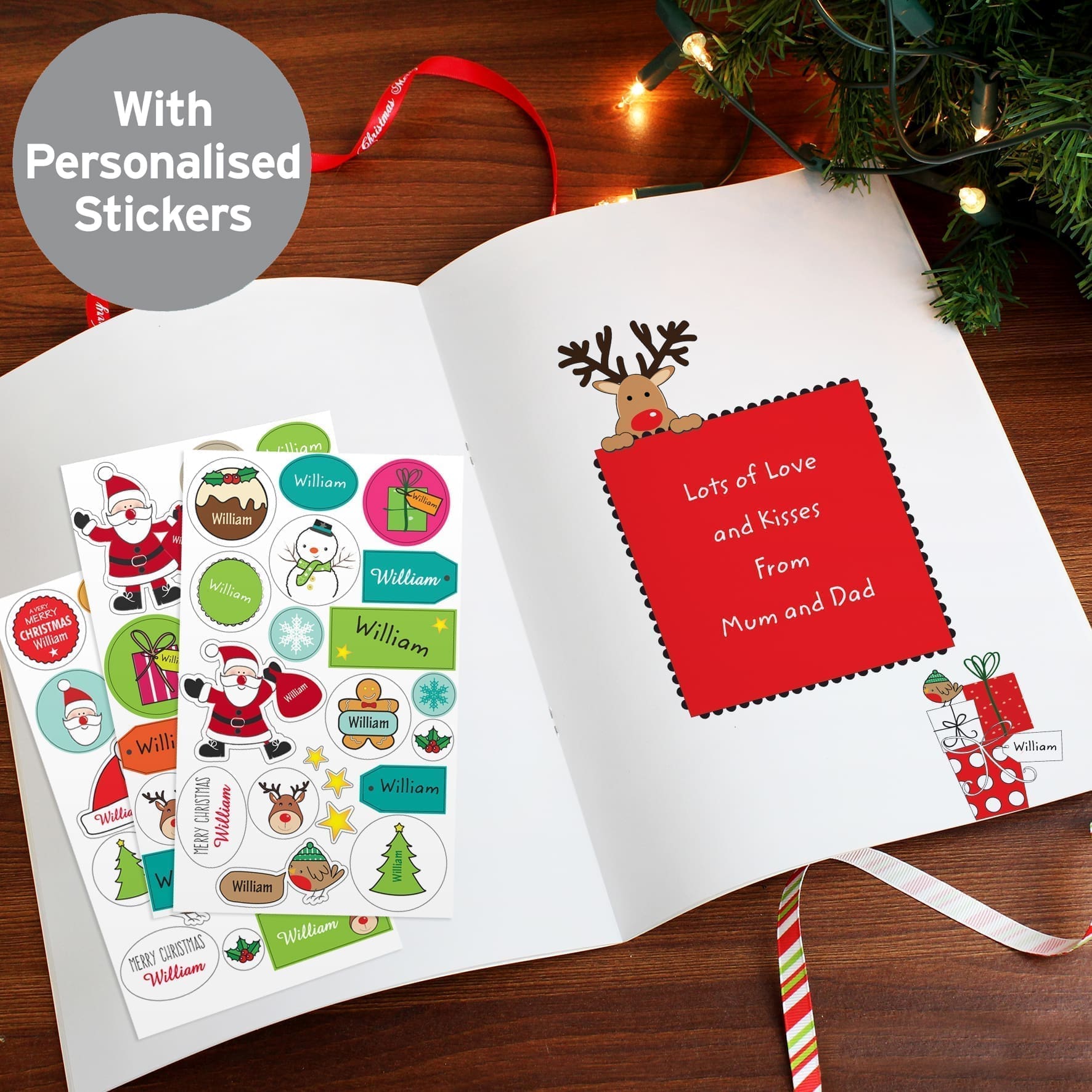 Personalised Christmas Activity Book with Stickers - ForYou.ie