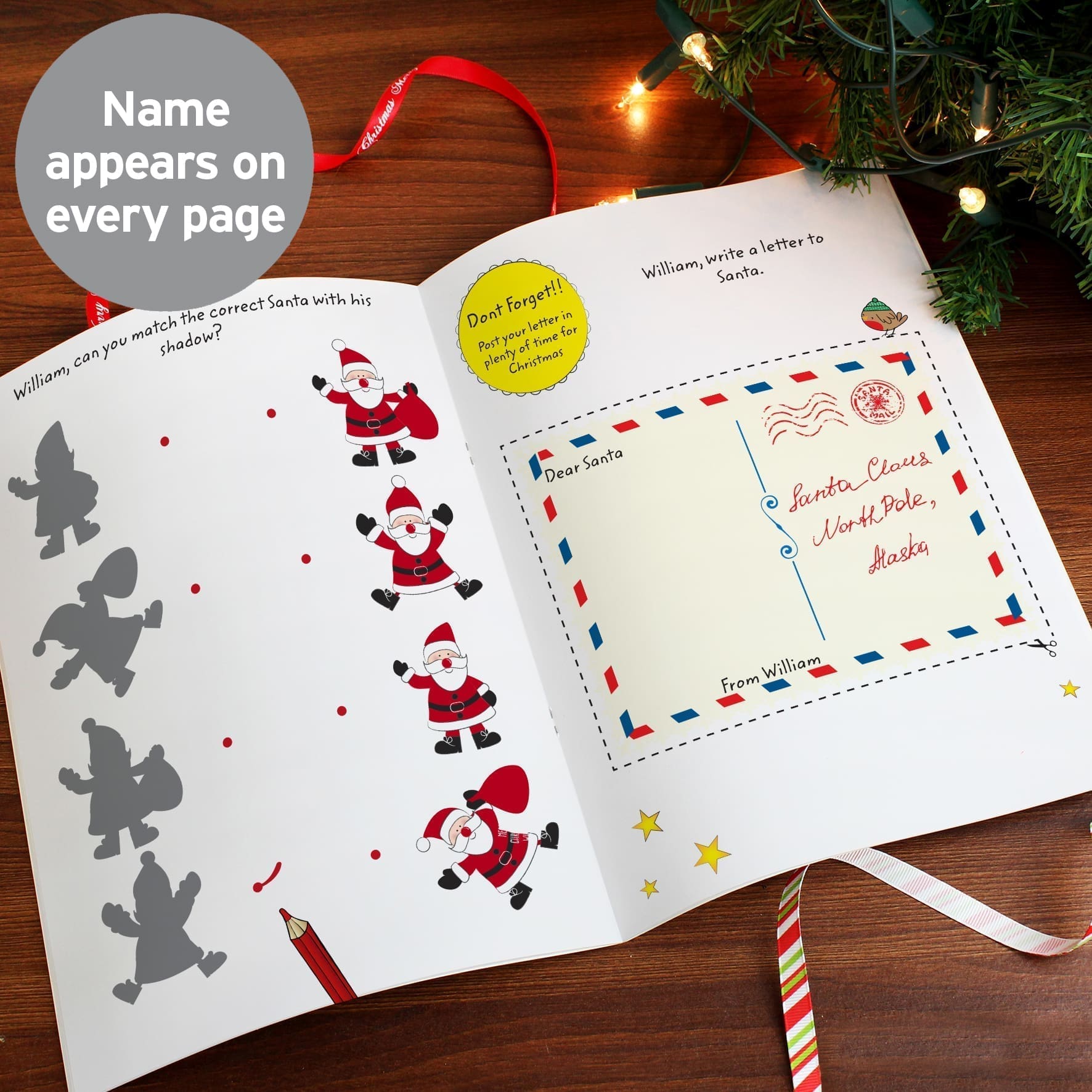 Personalised Christmas Activity Book with Stickers - ForYou.ie
