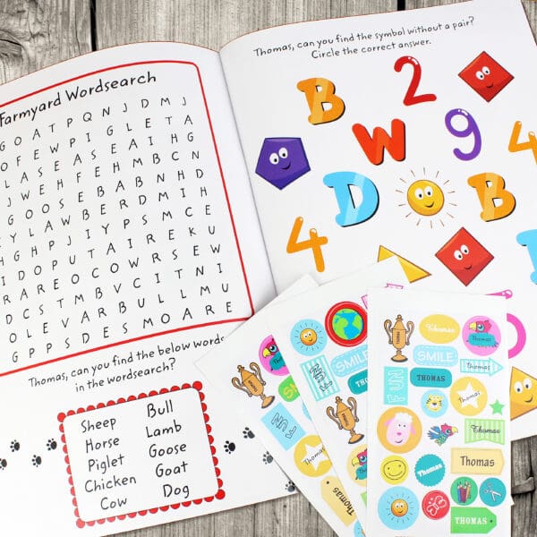 Personalised Activity Book with Stickers - ForYou.ie