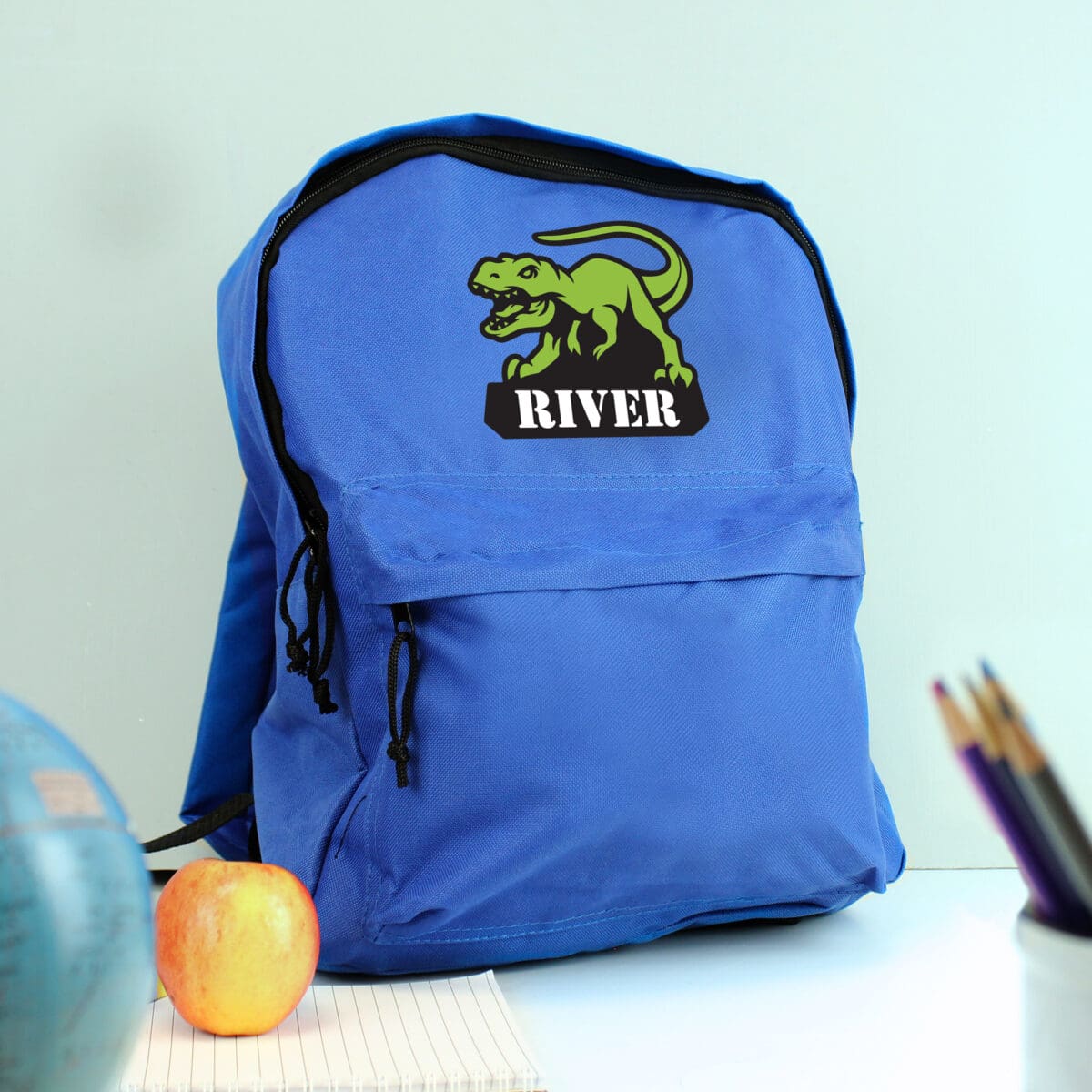Personalised Dinosaur Blue Backpack - ForYou.ie