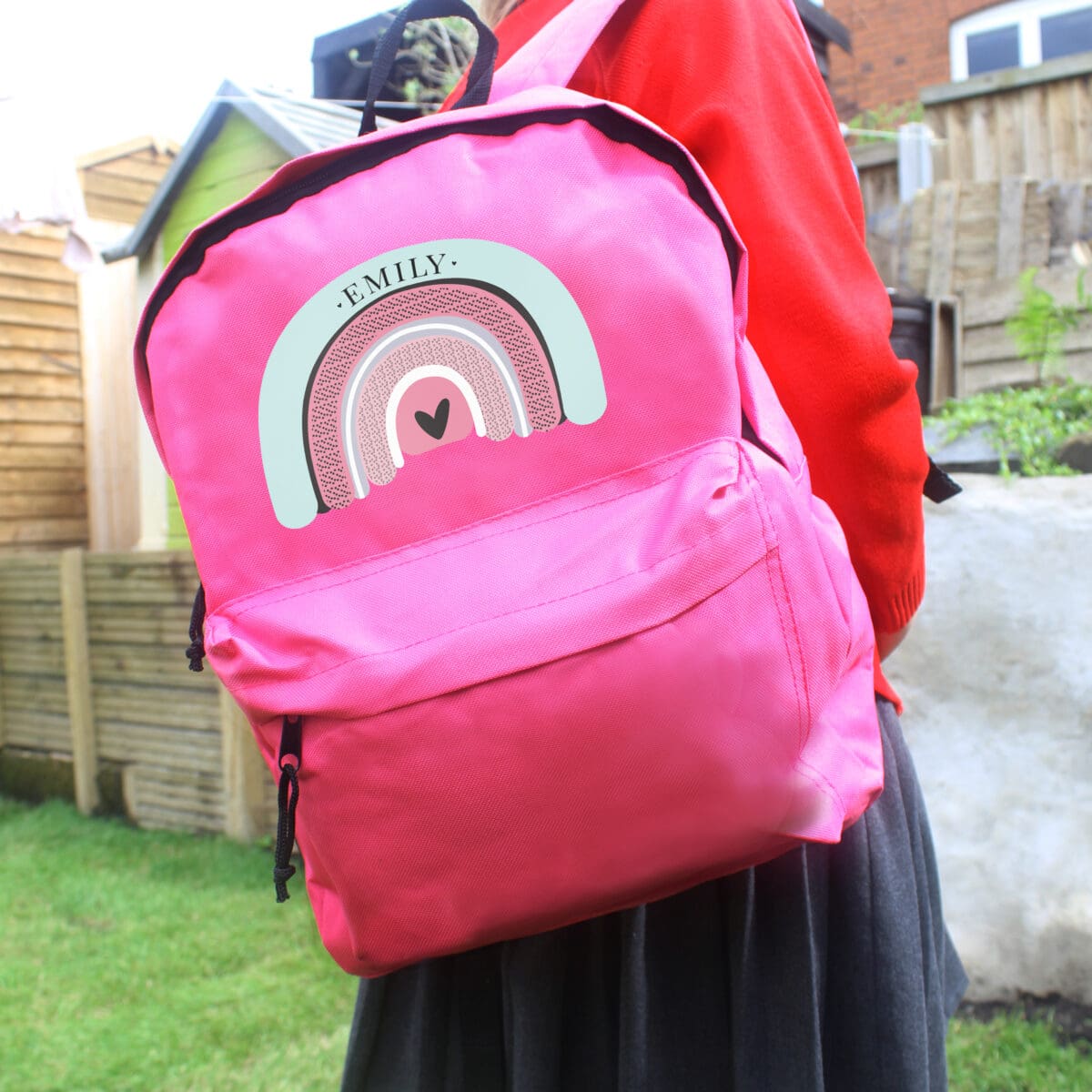 Personalised Rainbow Pink Backpack - ForYou.ie