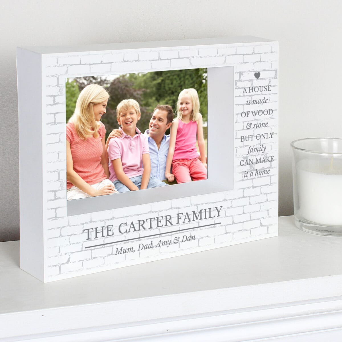 Personalised Family 5x7 Landscape Box Photo Frame - ForYou.ie
