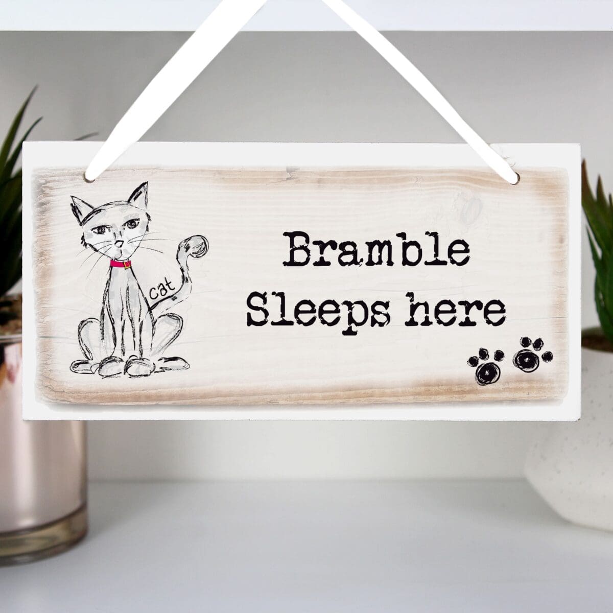Personalised Cat Wooden Sign - ForYou.ie