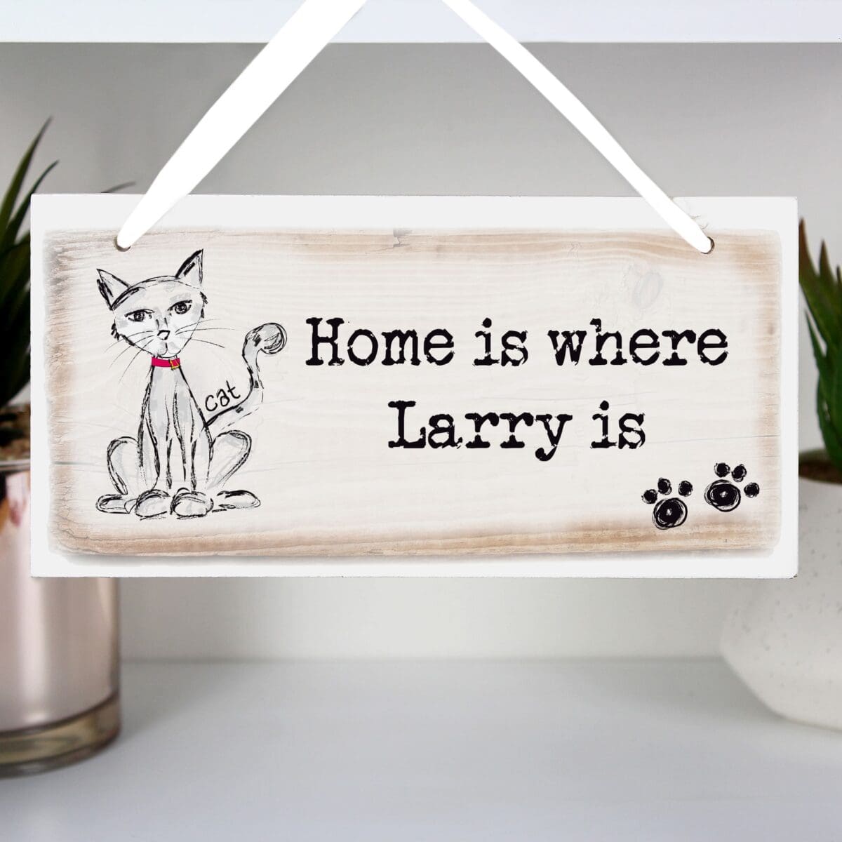 Personalised Cat Wooden Sign - ForYou.ie