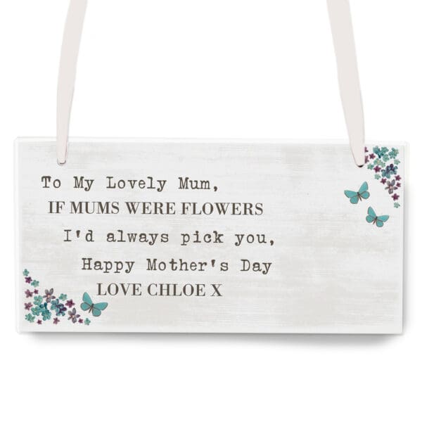 Personalised Forget me not Wooden Sign - ForYou.ie