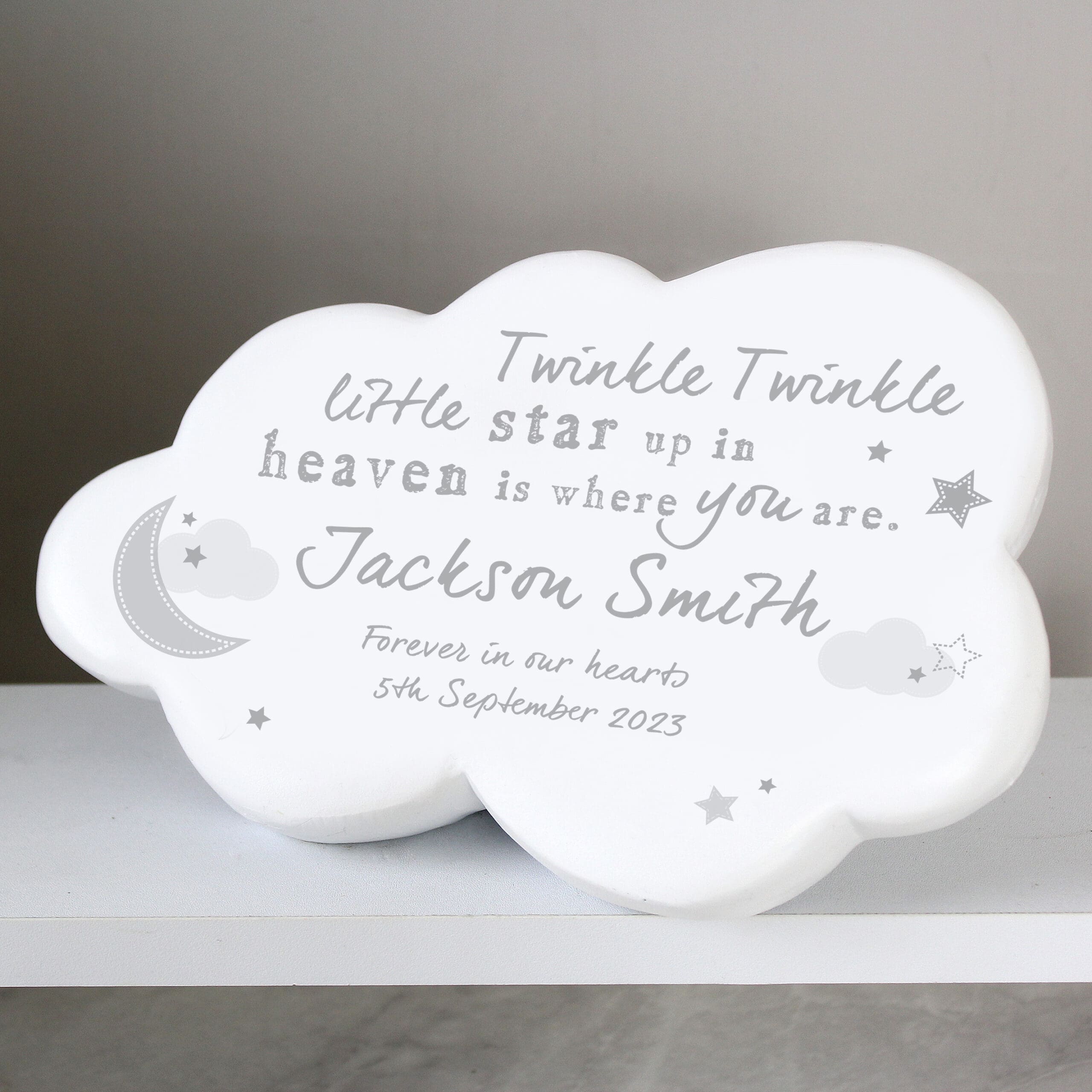 Personalised Twinkle Twinkle Resin Memorial Cloud - ForYou.ie