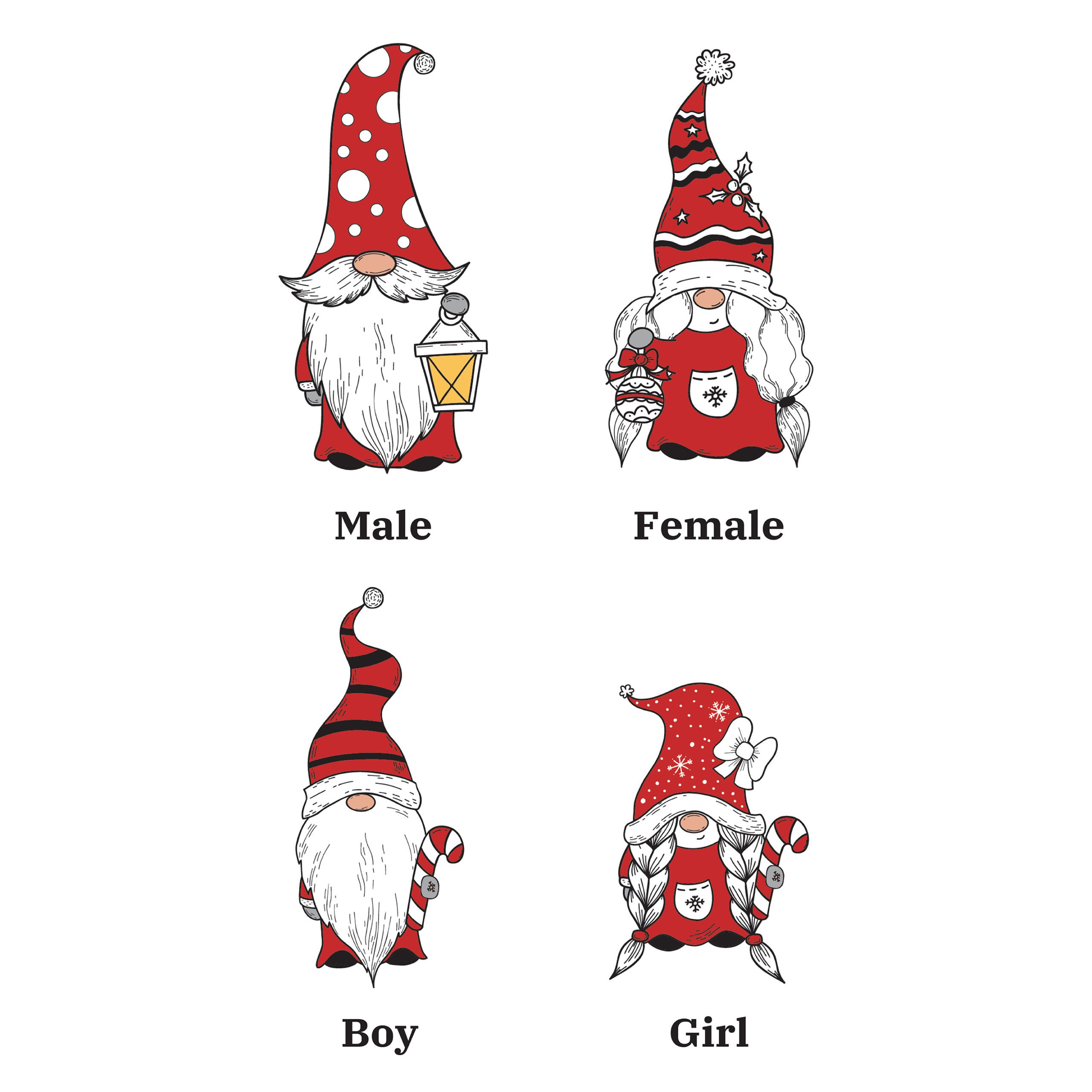 Personalised Gonk Family Mantle Christmas Decoration - ForYou.ie