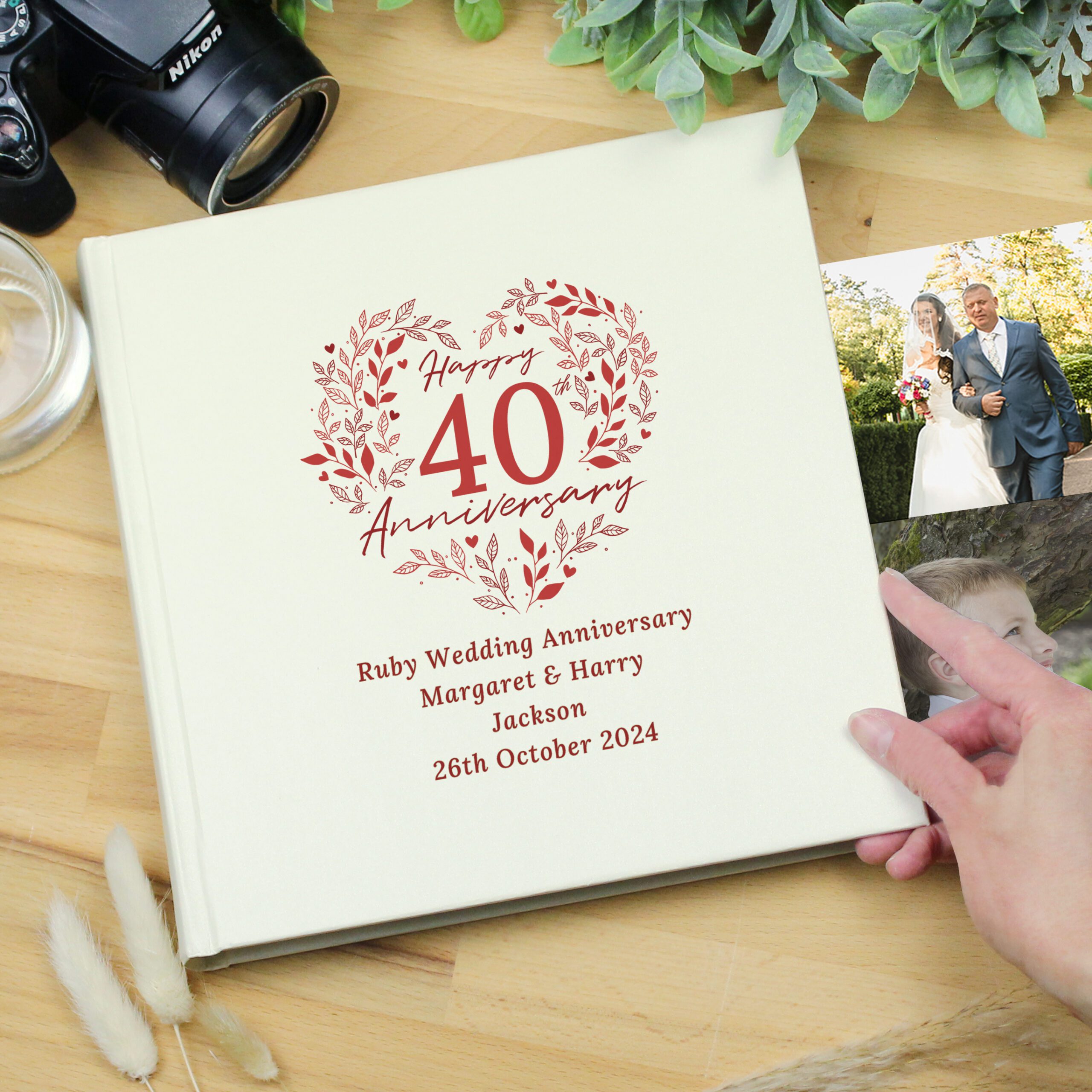 Personalised 40th Ruby Wedding Anniversary Photo Album - ForYou.ie