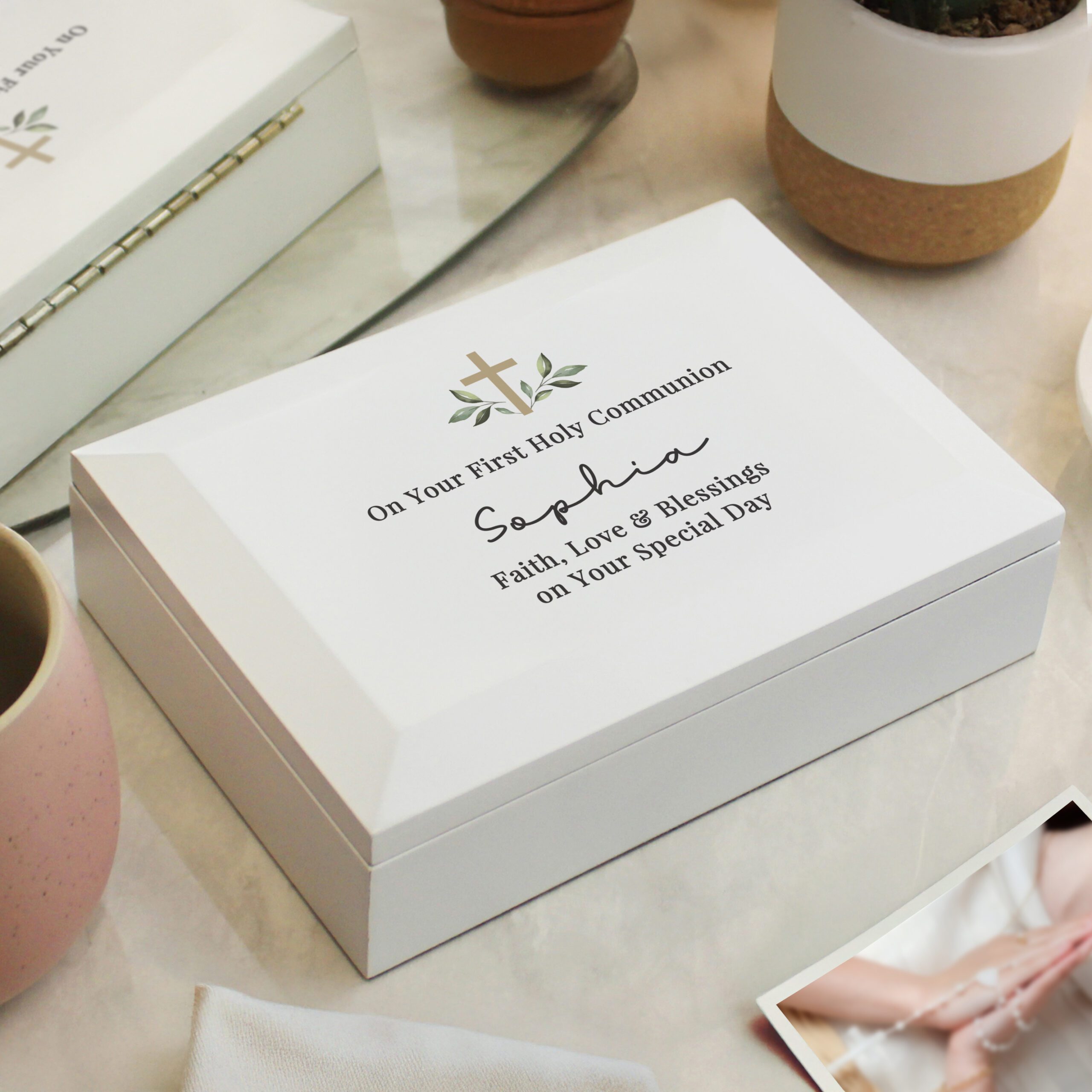 Personalised Holy Communion Wooden Jewellery Box - ForYou.ie