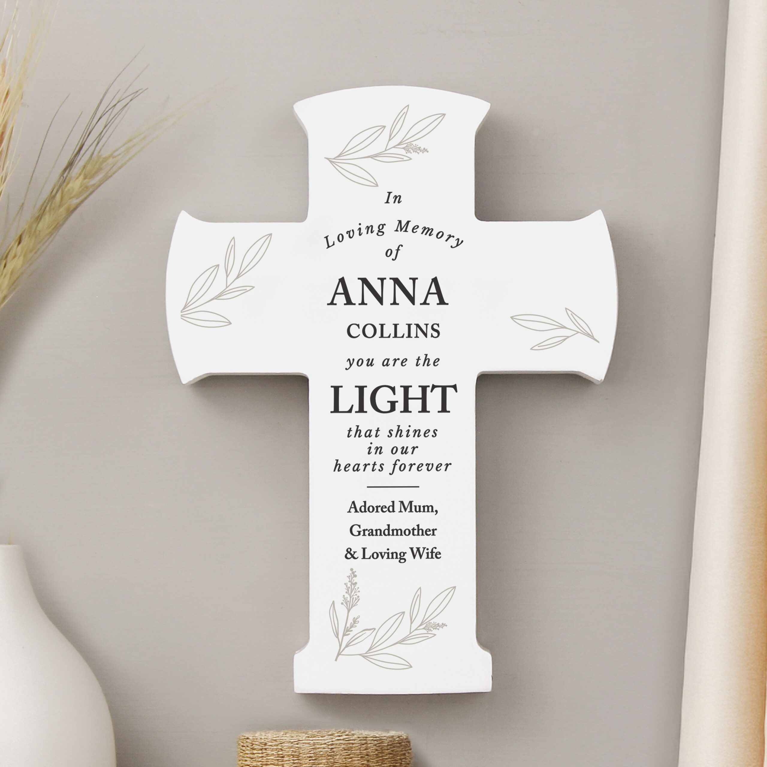 Personalised In Loving Memory Cross Ornament - ForYou.ie
